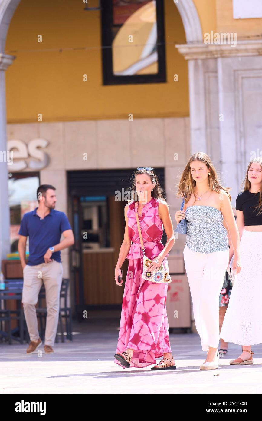 Queen Letizia of Spain, Crown Princess Leonor are sighted on August 6 ...