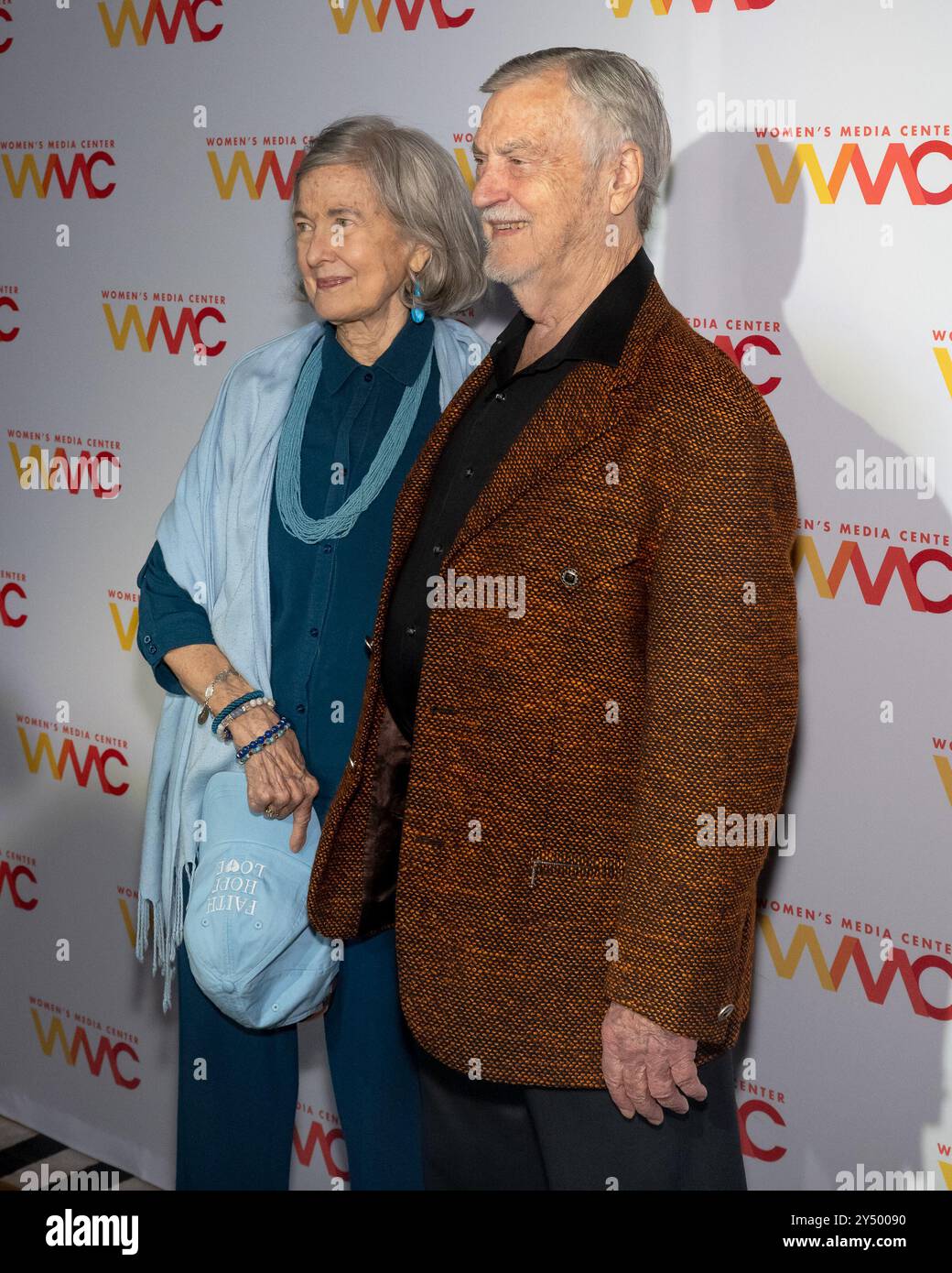 New York, USA. 19th Sep, 2024. (L-R) Helen LaKelly Hunt and Harville ...