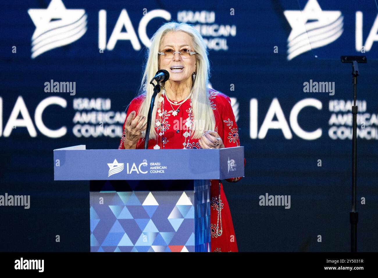 Washington, United States. 19th Sep, 2024. Dr. Miriam Adelson speaking ...