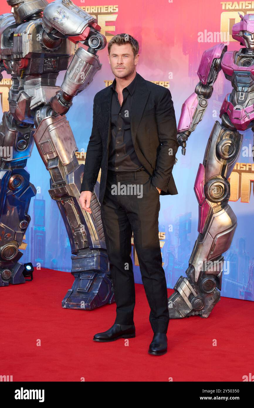 Chris Hemsworth pictured attending the 'Transformers One' UK premiere ...
