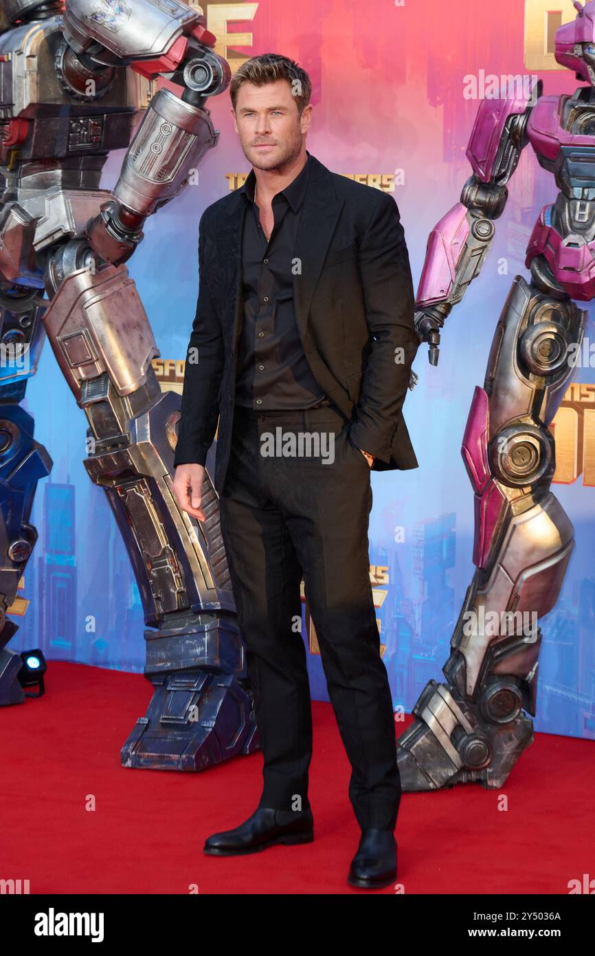 Chris Hemsworth pictured attending the 'Transformers One' UK premiere ...
