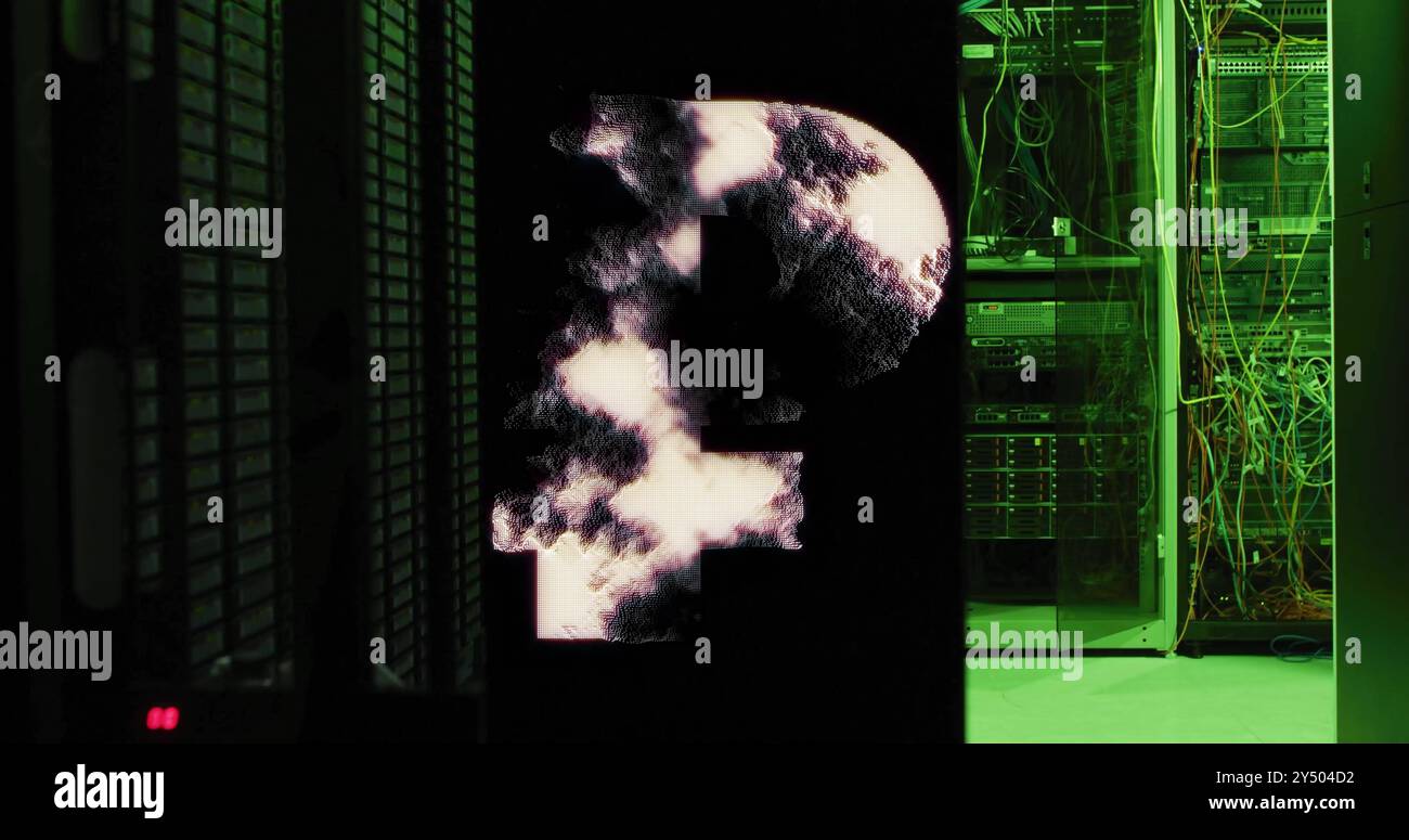 Cloud computing image over server racks in data center Stock Photo - Alamy