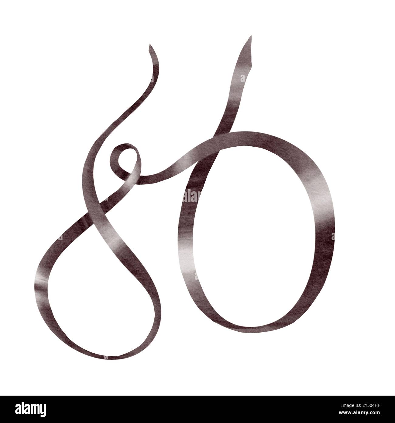 The tape of the audio cassette is twisted in the shape of the number 80 ...