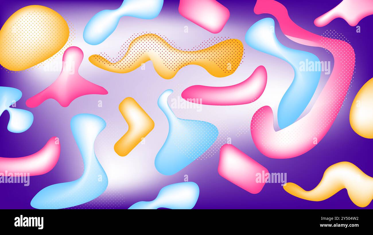 Abstract geometrical shapes thrive in vibrant colors, set against a ... Abstract geometrical shapes thrive in vibrant colors, set against a ...