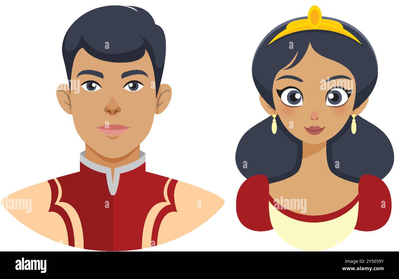 Red and gold attire Stock Vector Images - Alamy