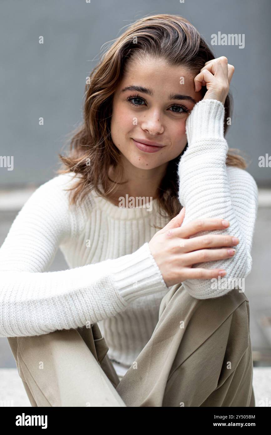 Berta Castañe poses for a Photo session Madrid on November 15, 2022 in ...