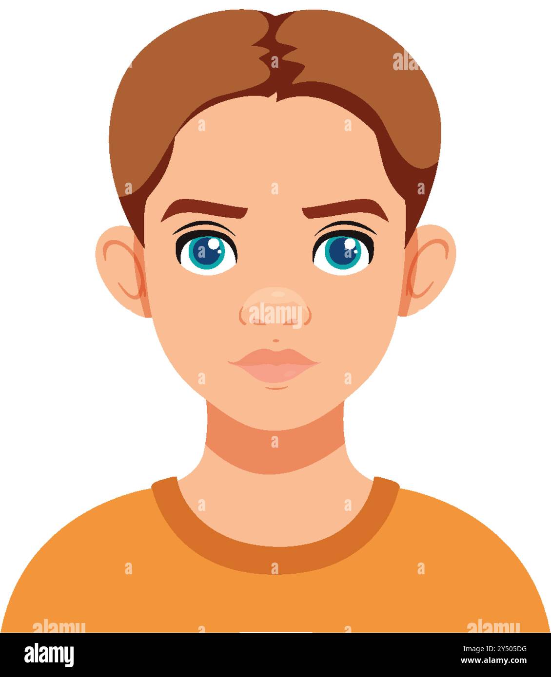 Vector illustration of a young boy's face Stock Vector Image & Art - Alamy