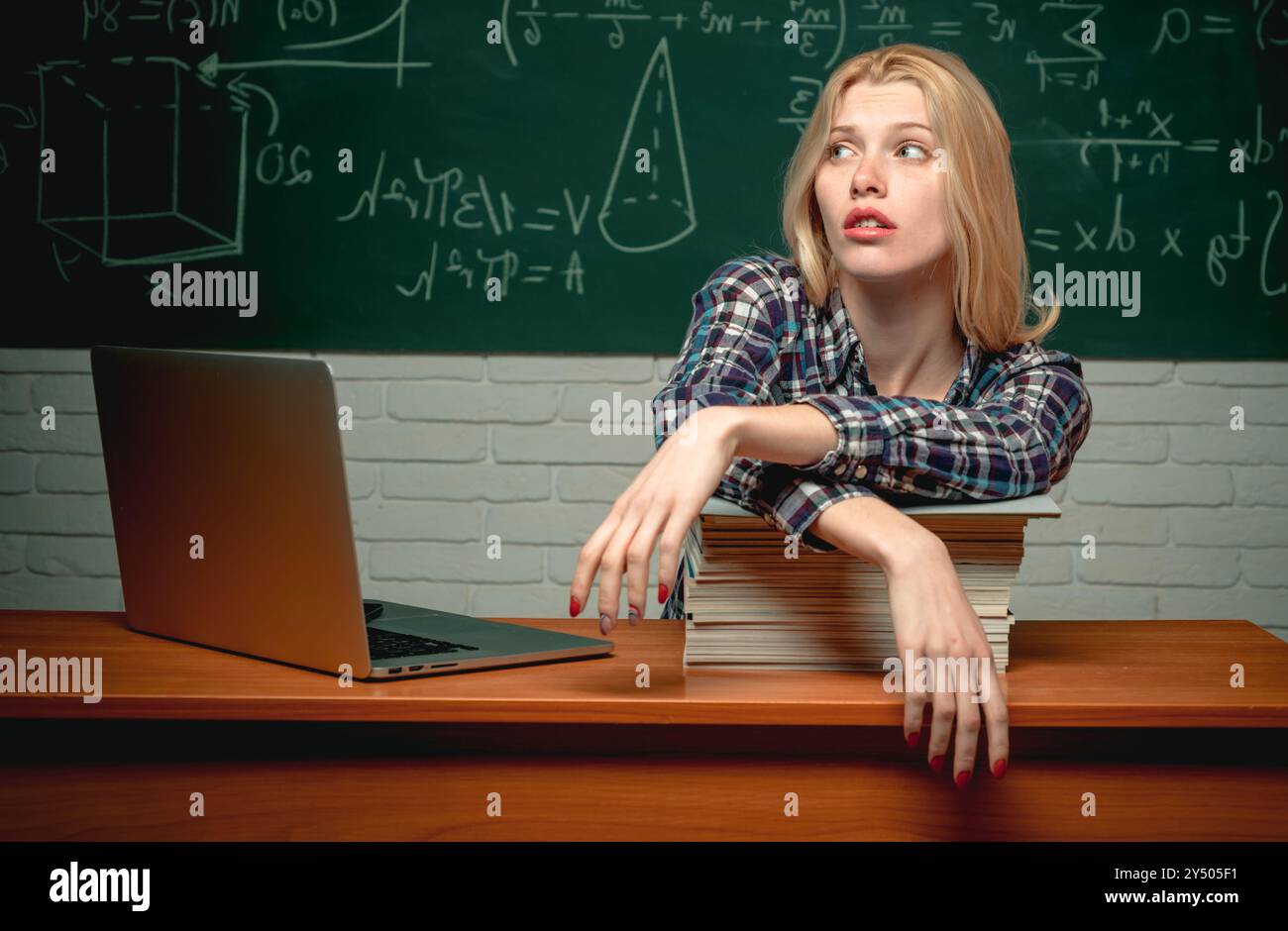 Unhappy student working on laptop. Education. Entrepreneur angry and ...