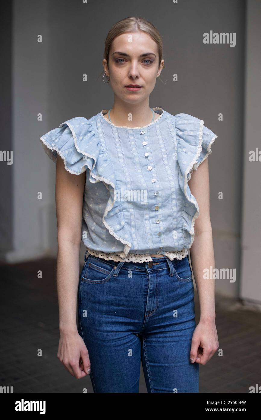 Polish actress Magdalena Kolésnik poses for a photo session on May 17 ...
