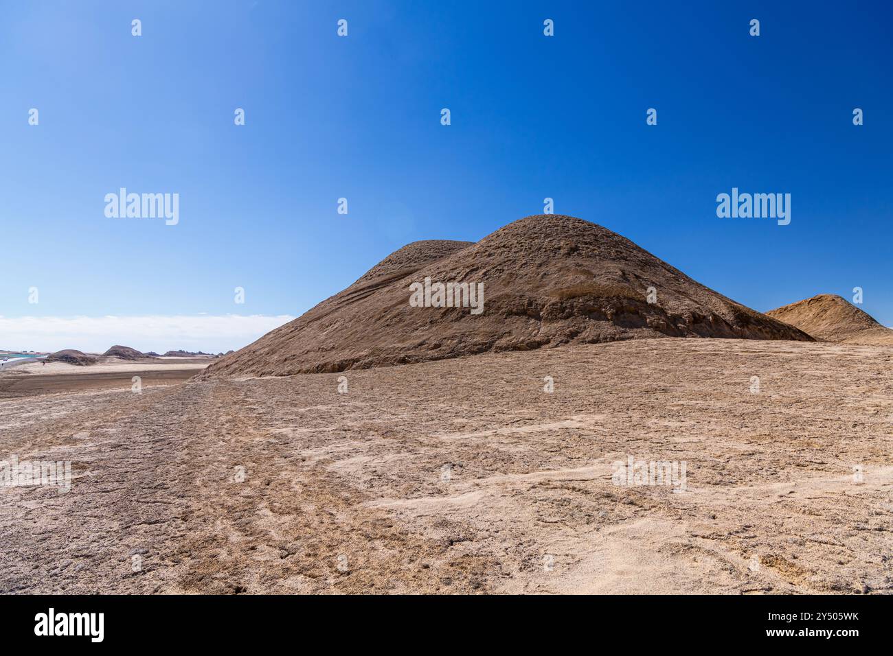Field of rounded yardangs-usually eroded elongated streamlined ...