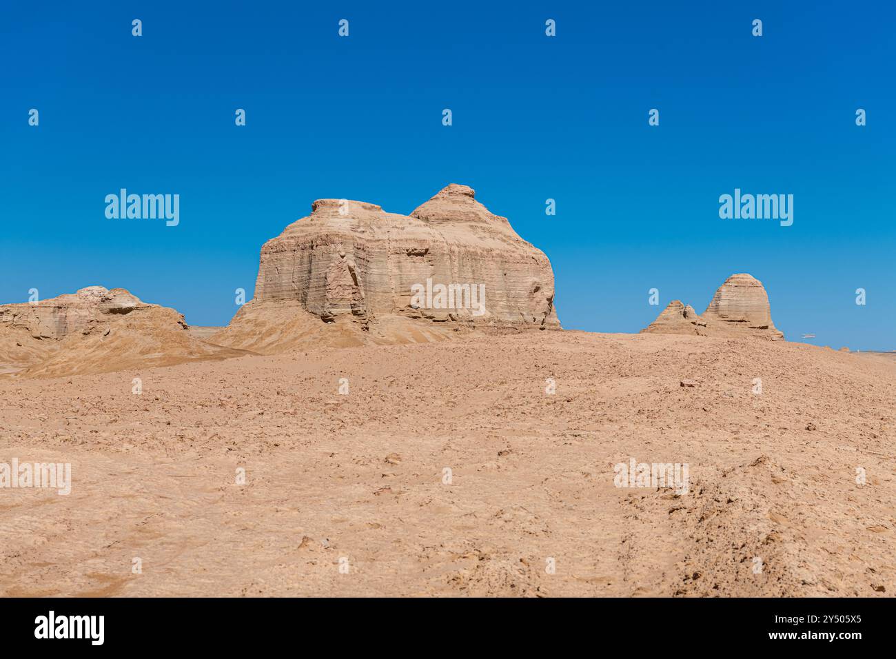 Photo of Yadan Landform in Qinghai Province, China, blue sky with copy ...