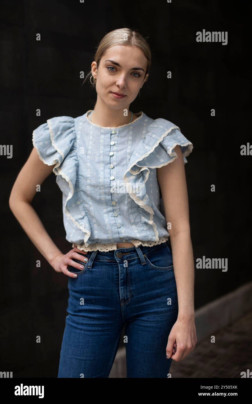 Polish actress Magdalena Kolésnik poses for a photo session on May 17 ...