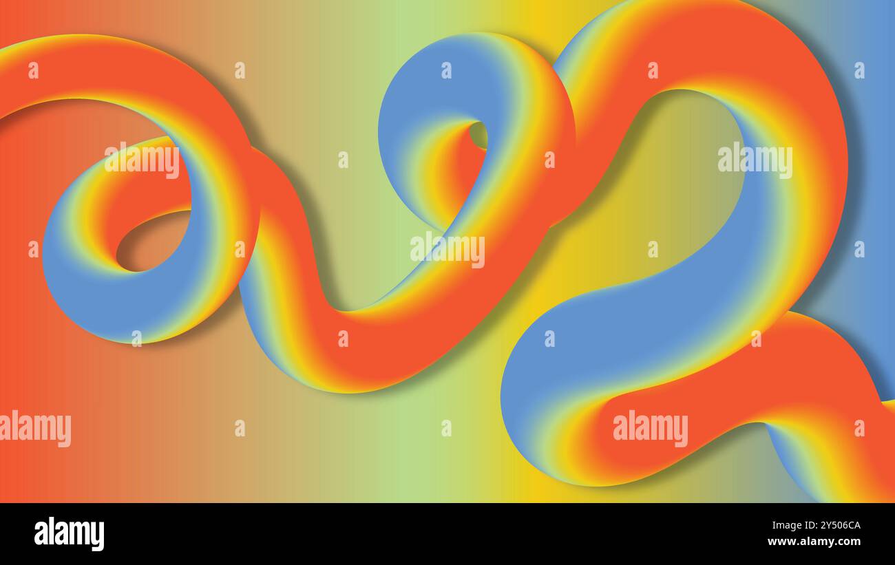 Three colorful, intertwined loops on gradient background suitable for ...