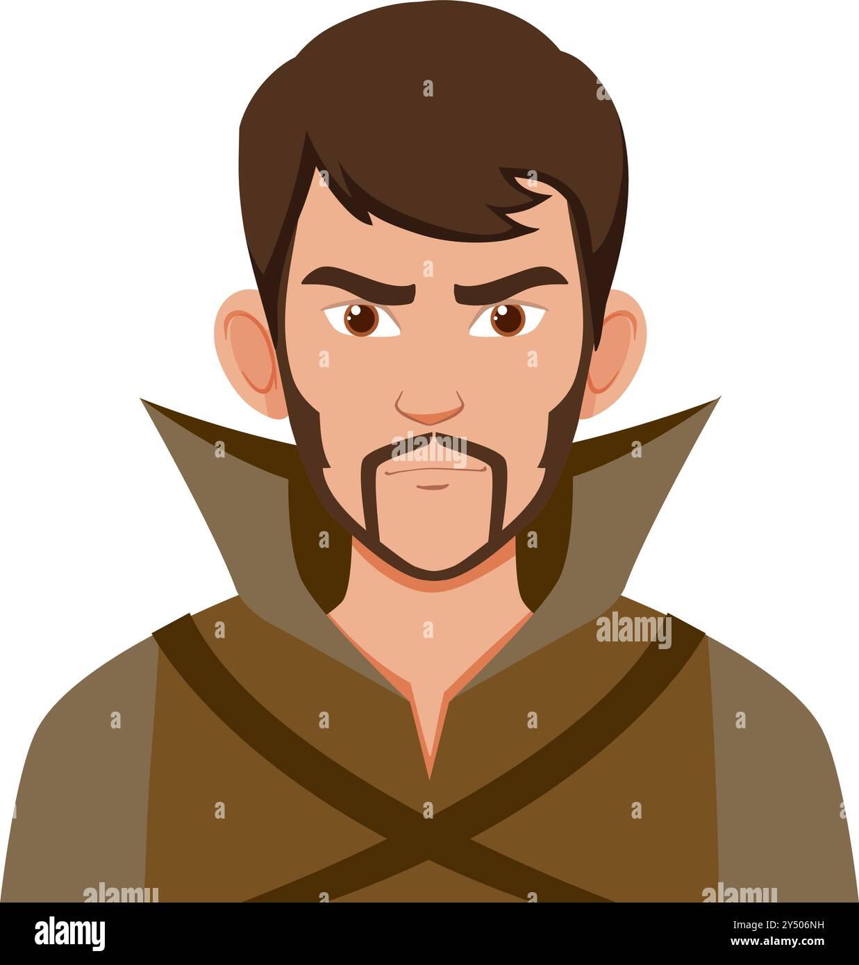Animated medieval warrior with serious expression Stock Vector Image ...