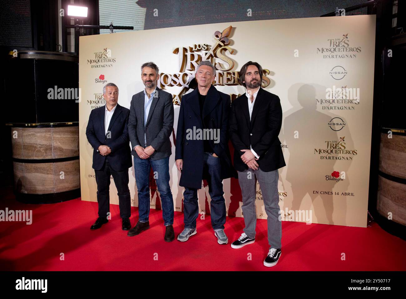 Vincent Cassel, director Martin Bourboulon and producer Dimitri Rassam ...