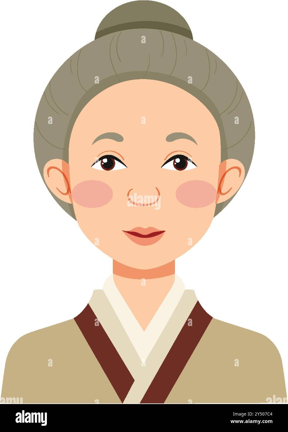 Asian woman vector elderly Stock Vector Images - Alamy