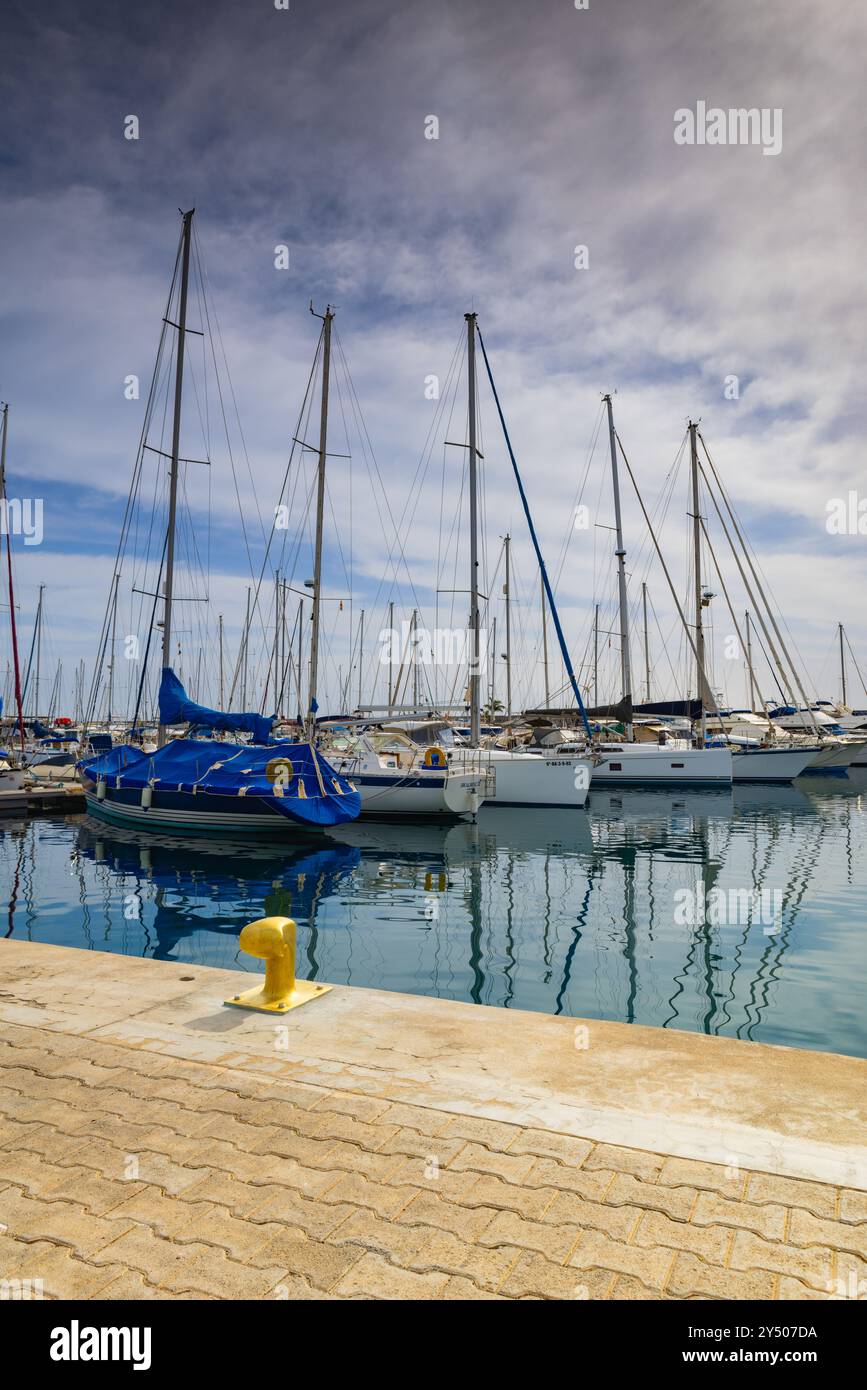 Puerto Calero,Lanzarote - February 12,2024: Luxury yachts in the port ...
