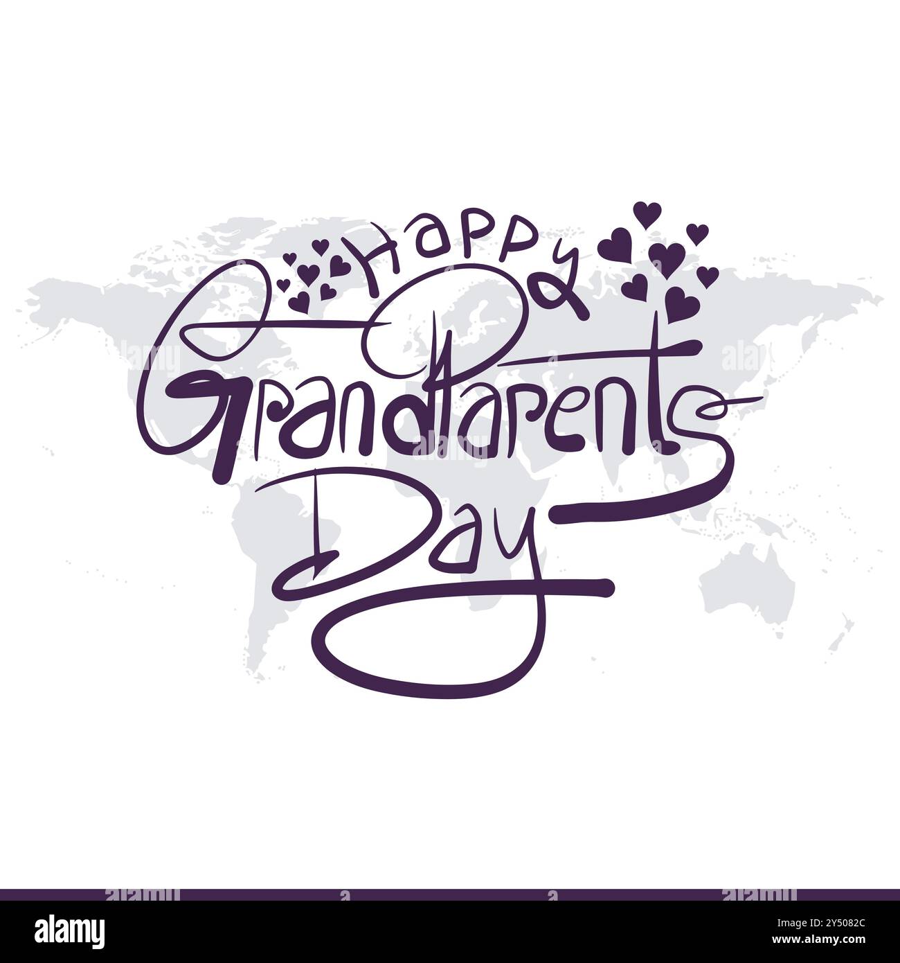 grandparents day, 10 September, greeting card, social media template ...