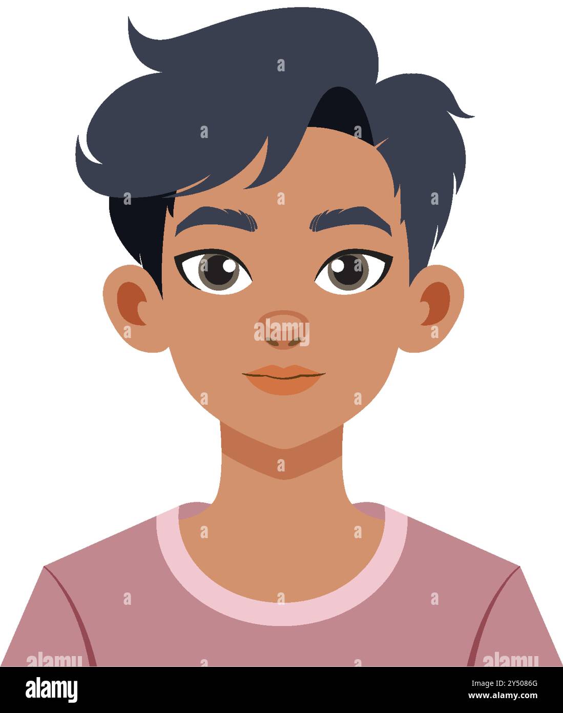 Young man dark shirt Stock Vector Images - Alamy