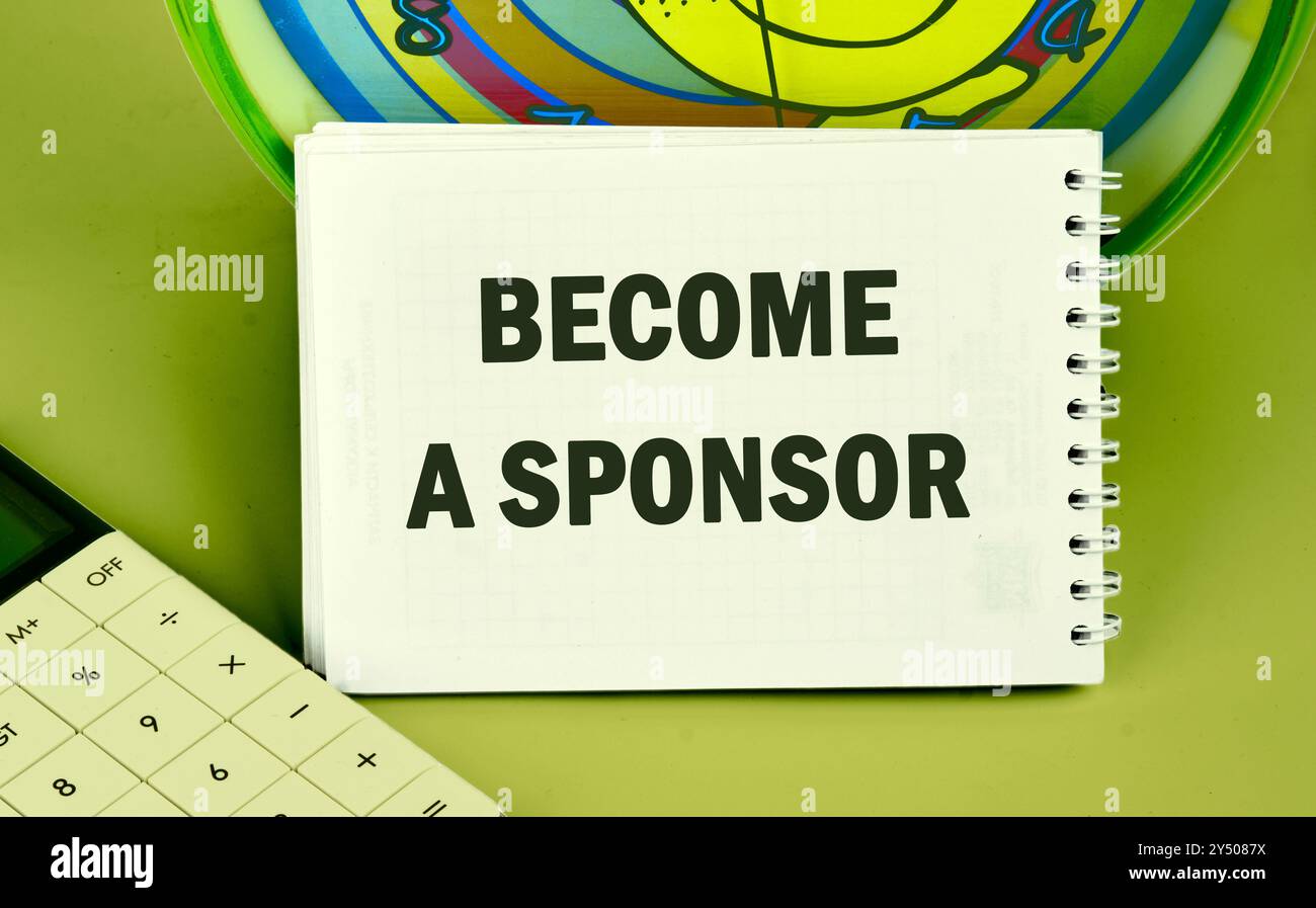 Business and Become a sponsor concept. Copy space. Concept word BECOME ...