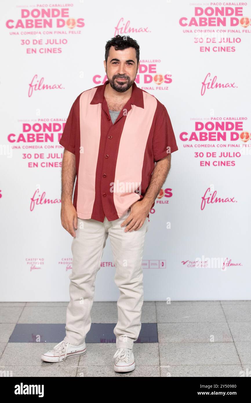 Paco Caballero attends to Donde caben dos photocall on July 19, 2021 in ...