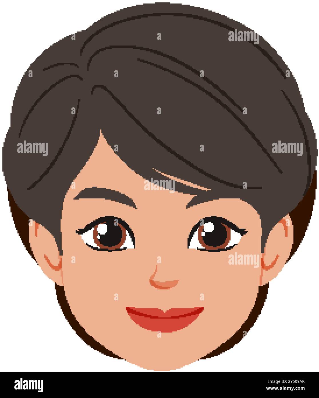 Vector illustration of a smiling woman Stock Vector Image & Art - Alamy