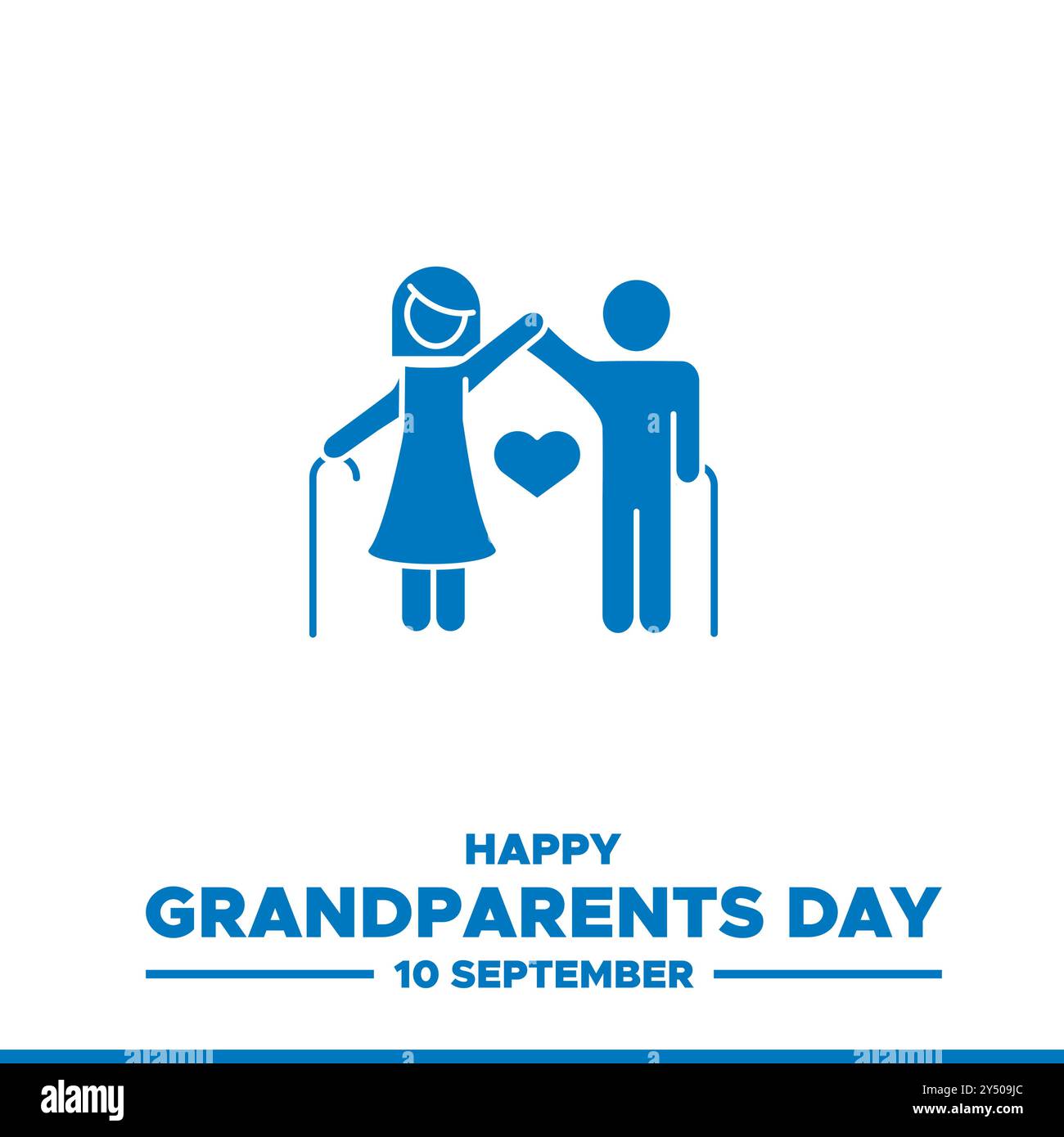 grandparents day, 10 September, greeting card, social media template ...