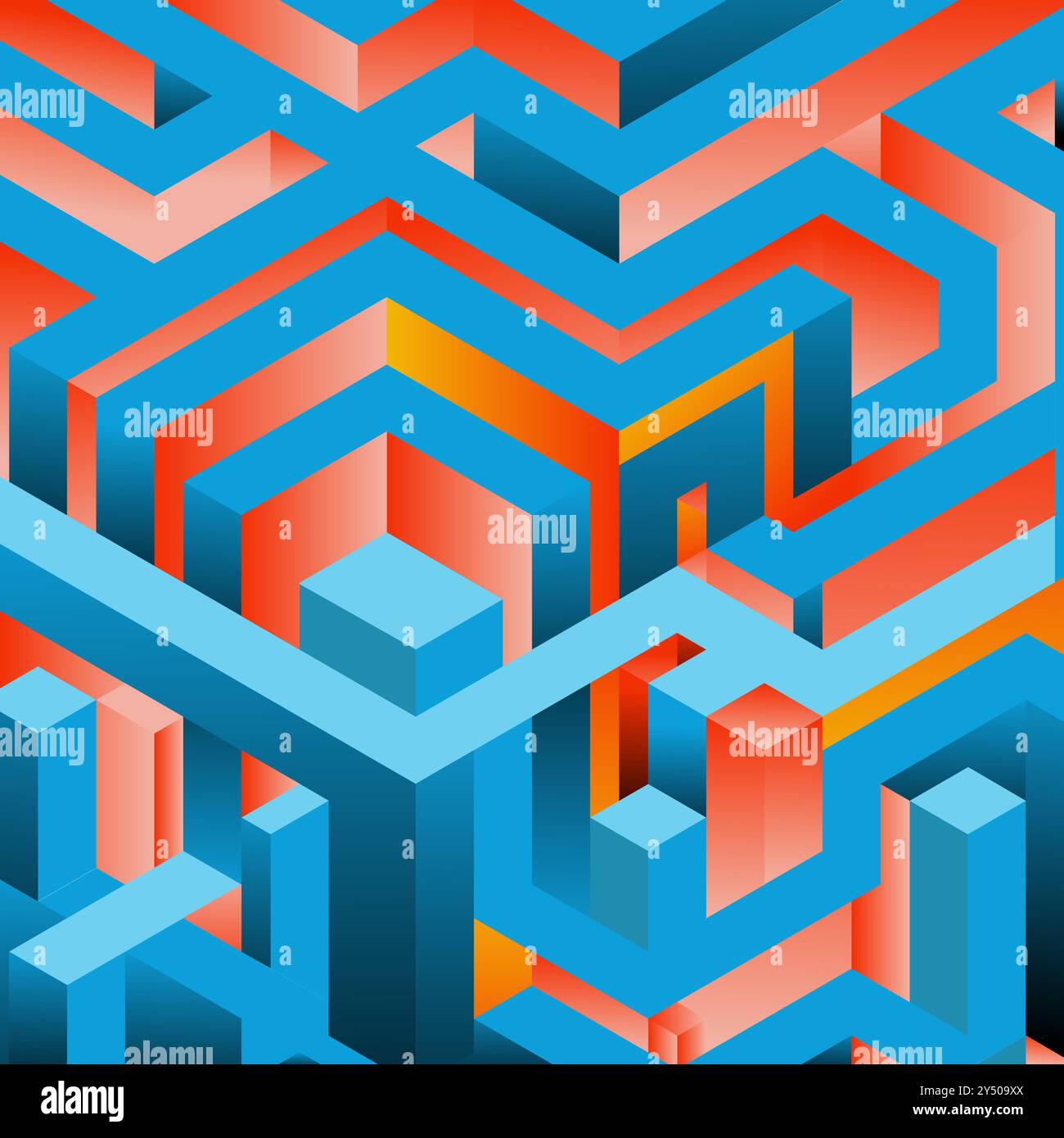 Isometric orange artwork hi-res stock photography and images - Alamy