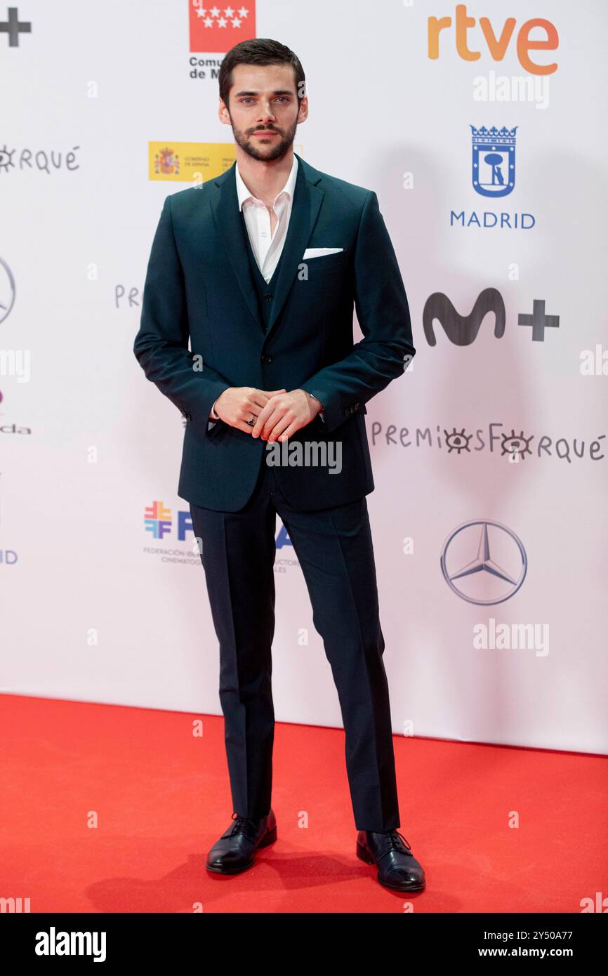 Alvaro Rico attends to the red carpet at the 28th Forque Awards at ...
