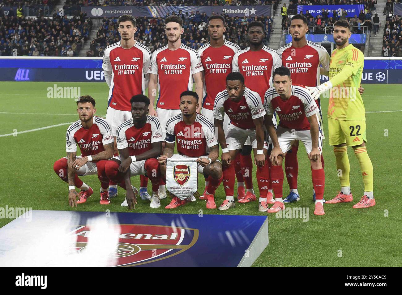 Arsenal team photo during Atalanta BC vs Arsenal FC, 1Â° round of ...