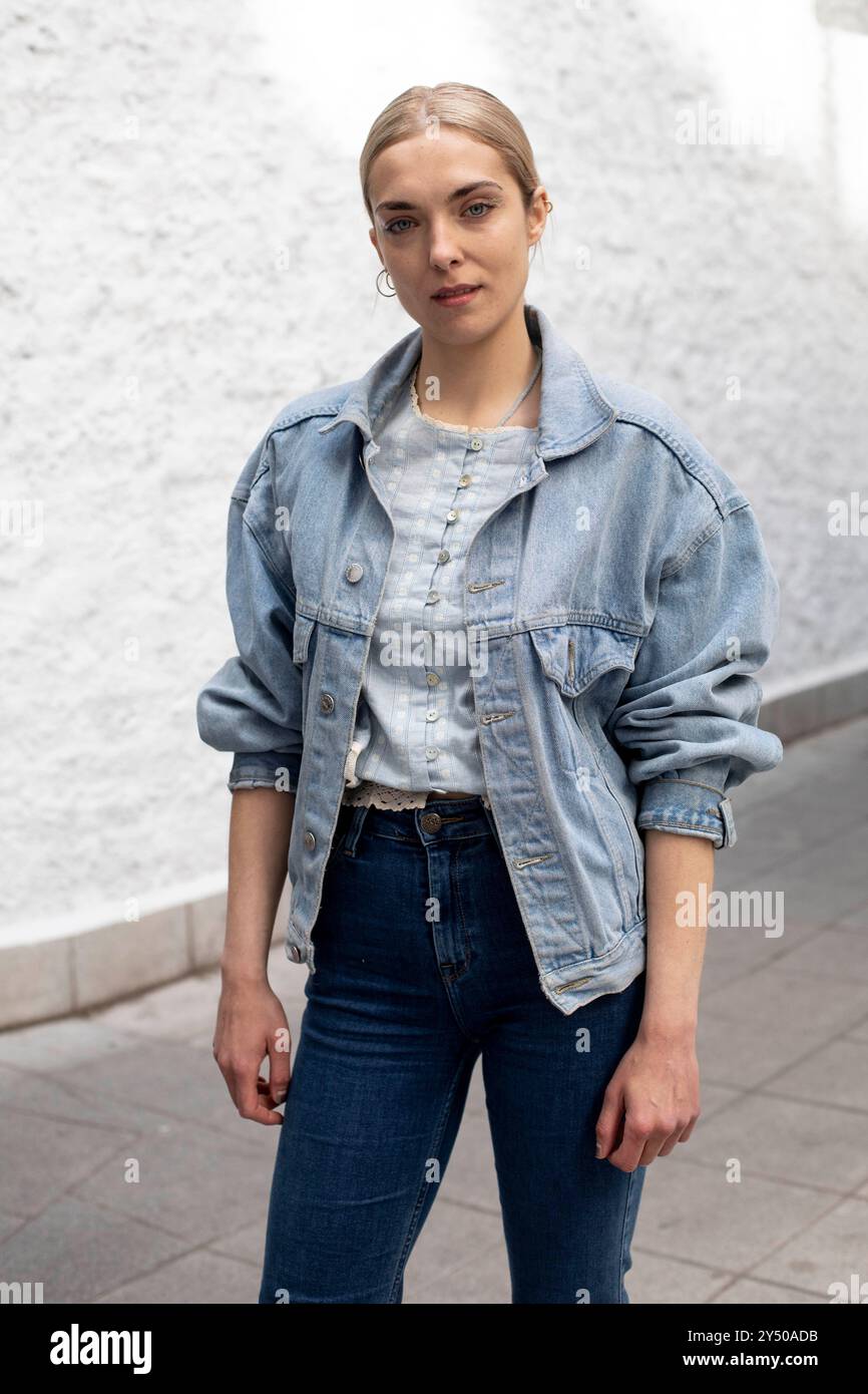 Polish actress Magdalena Kolésnik poses for a photo session on May 17 ...