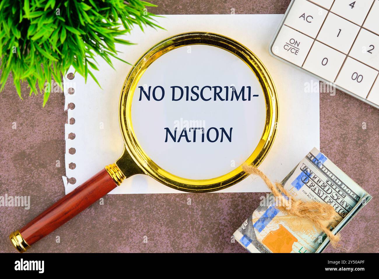Conceptual no discrimination symbol. Copy space. No discrimination ...