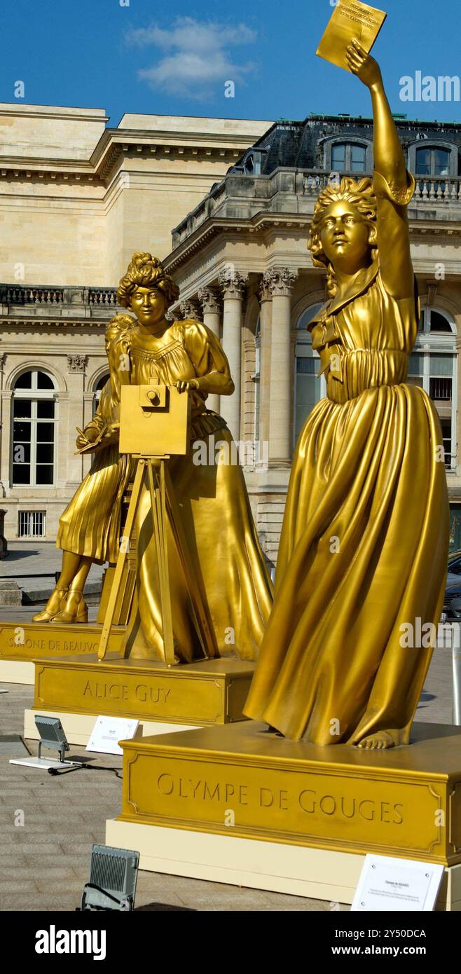 Ten statues of women honoured at the opening ceremony of the Games are ...