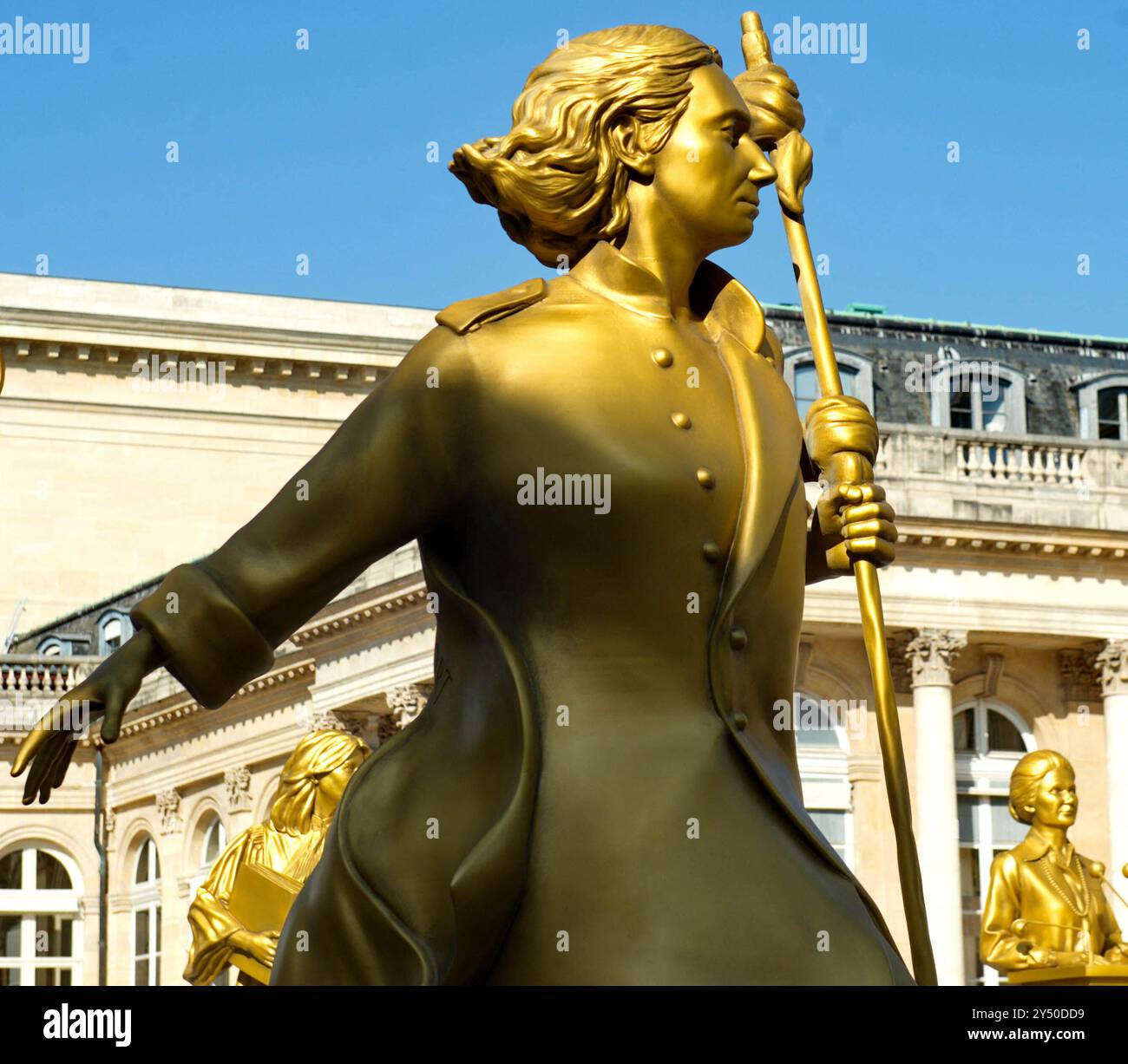 Ten statues of women honoured at the opening ceremony of the Games are ...