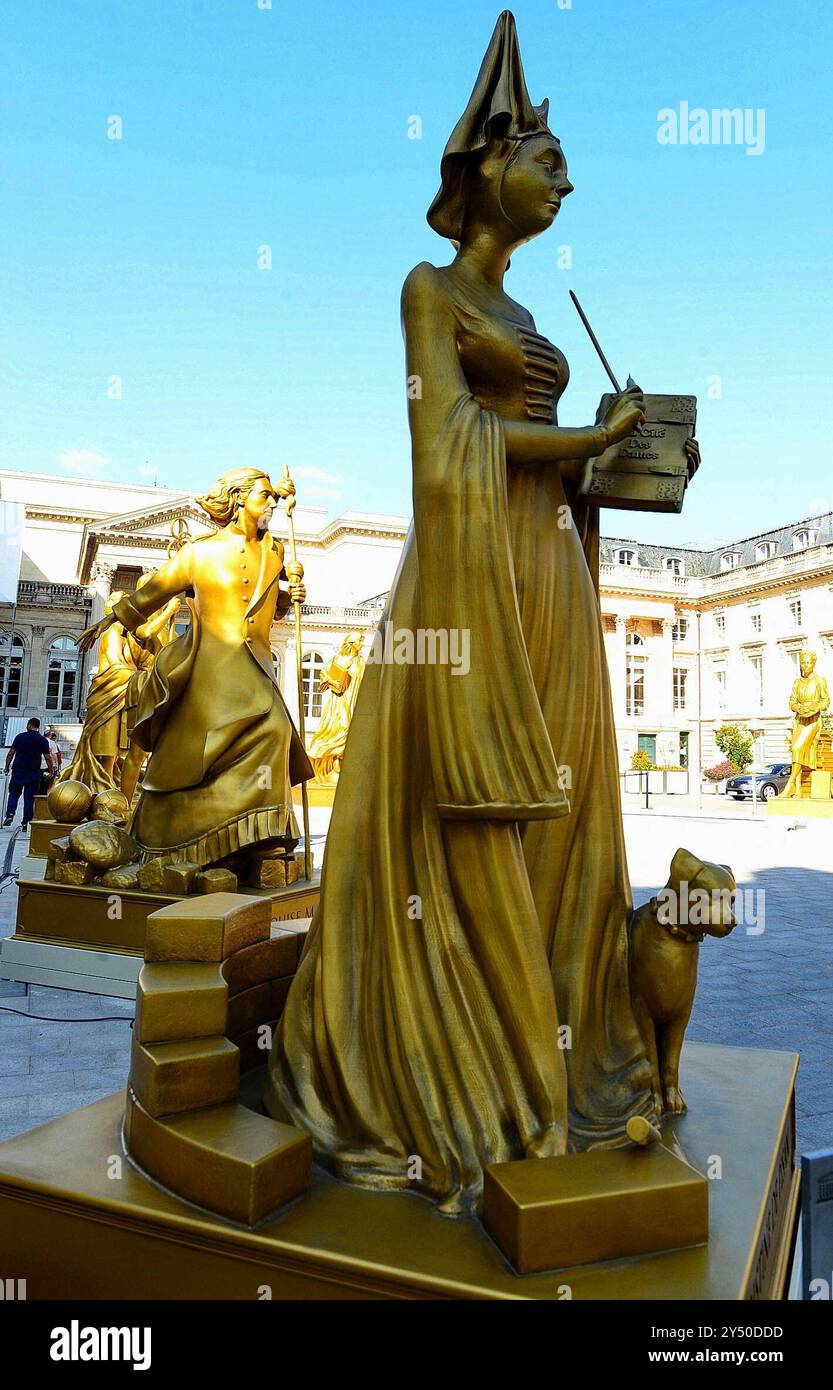 Ten statues of women honoured at the opening ceremony of the Games are ...