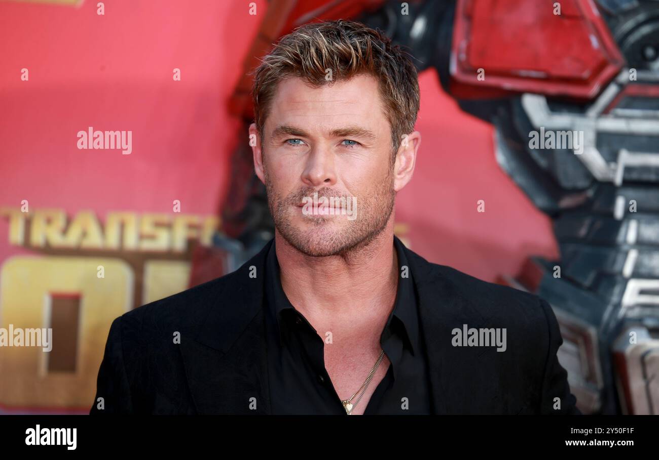 Chris Hemsworth attends the European Premiere of "Transformers One" at ...