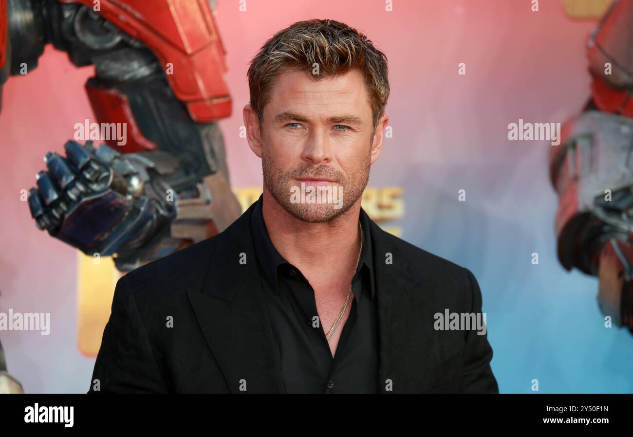 Chris Hemsworth attends the European Premiere of "Transformers One" at ...