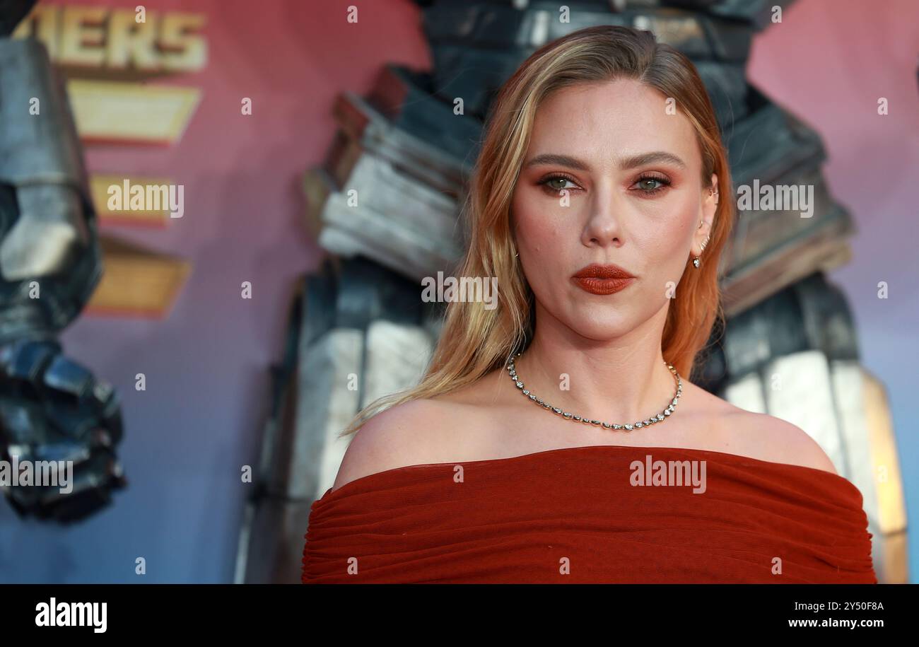 Scarlett Johansson attends the European Premiere of "Transformers One ...