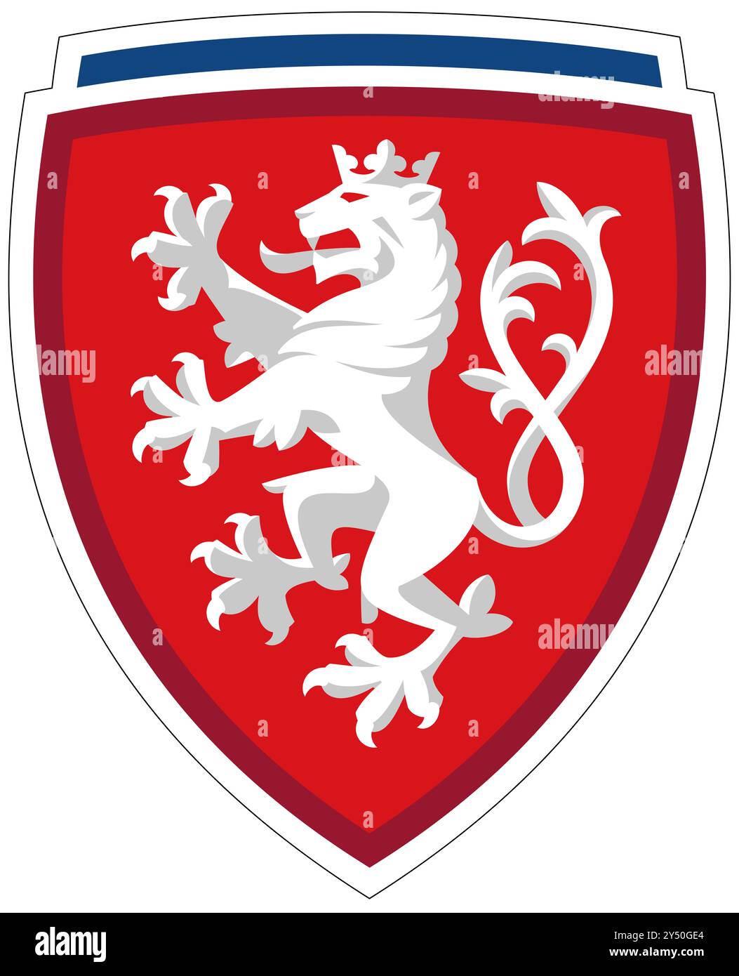 Czech Republic national football team logo Stock Photo - Alamy