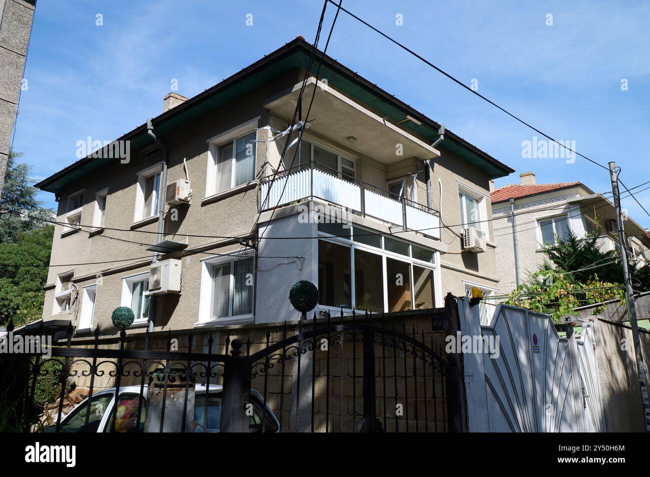 A modern architectural structure featuring a blend of functionality and ...