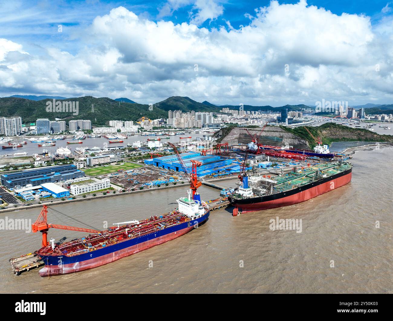 ZHOUSHAN, CHINA - SEPTEMBER 20, 2024 - Workers repair ships in Zhoushan ...