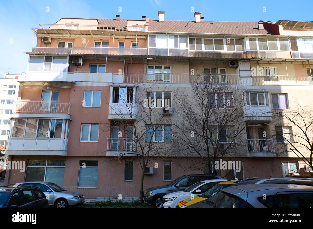 Residential apartment building showcasing modern architectural style in ...