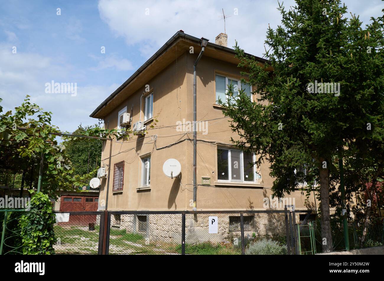 Residential building in a suburban area showcasing mid-century ...