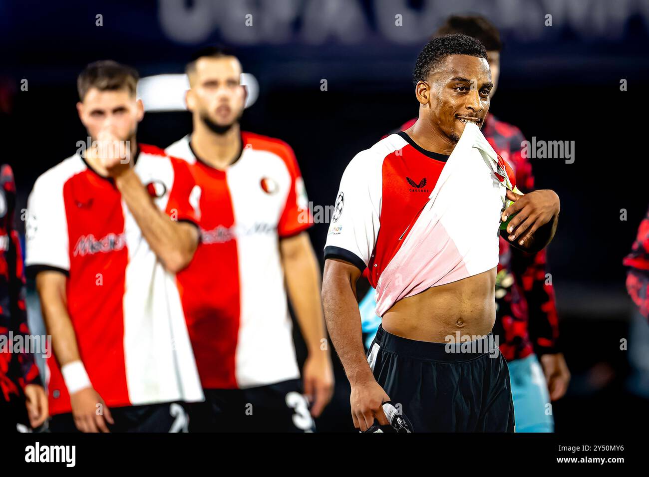 Feyenoord Rotterdam midfielder Quinten Timber, during the match ...
