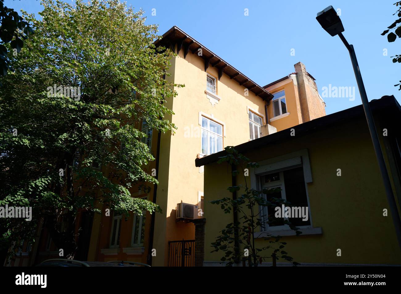 Historic architecture in a sunlit residential area showcasing beautiful ...