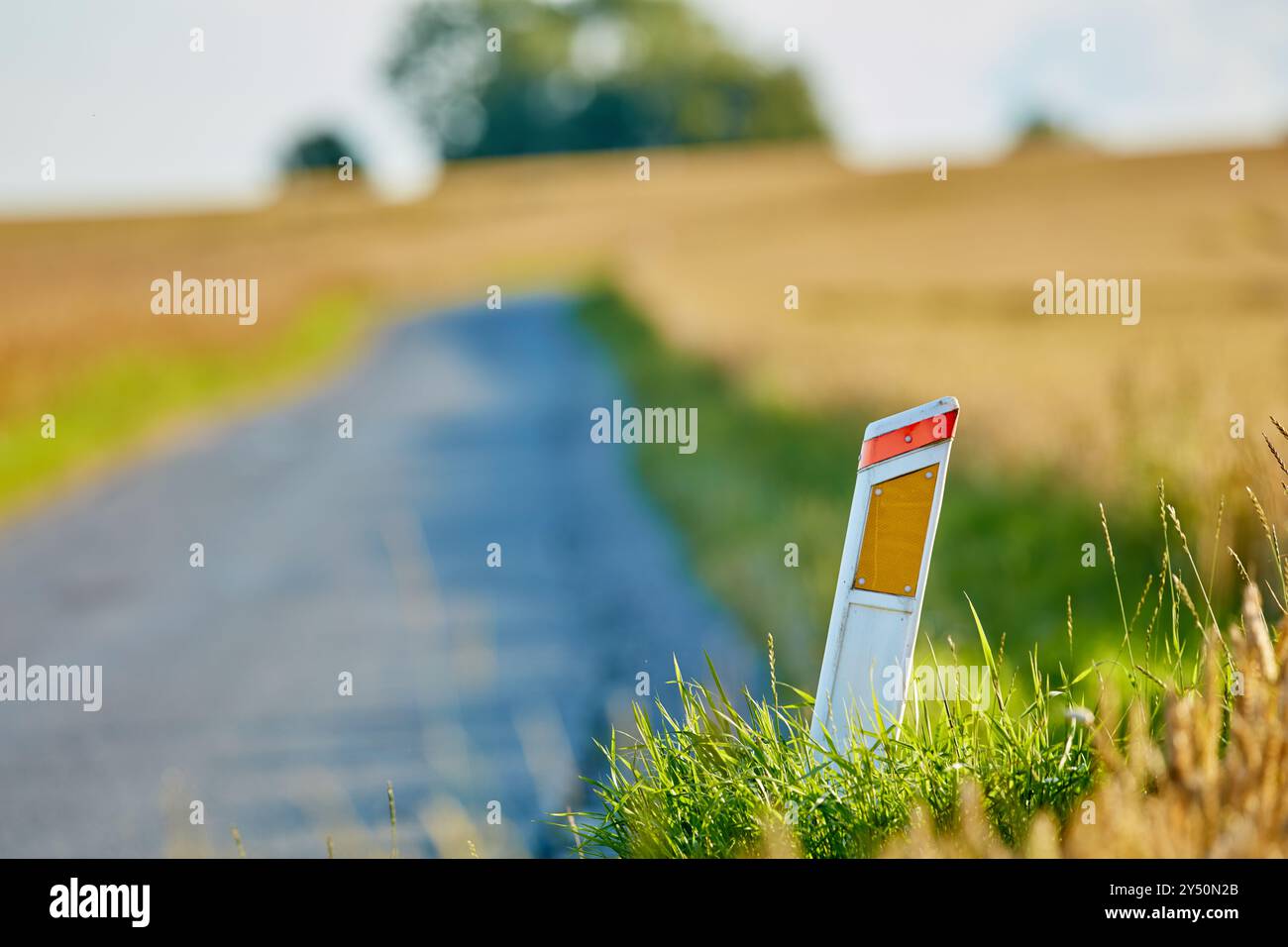 Reflector, marker and road for travel outdoor in nature for vehicle ...