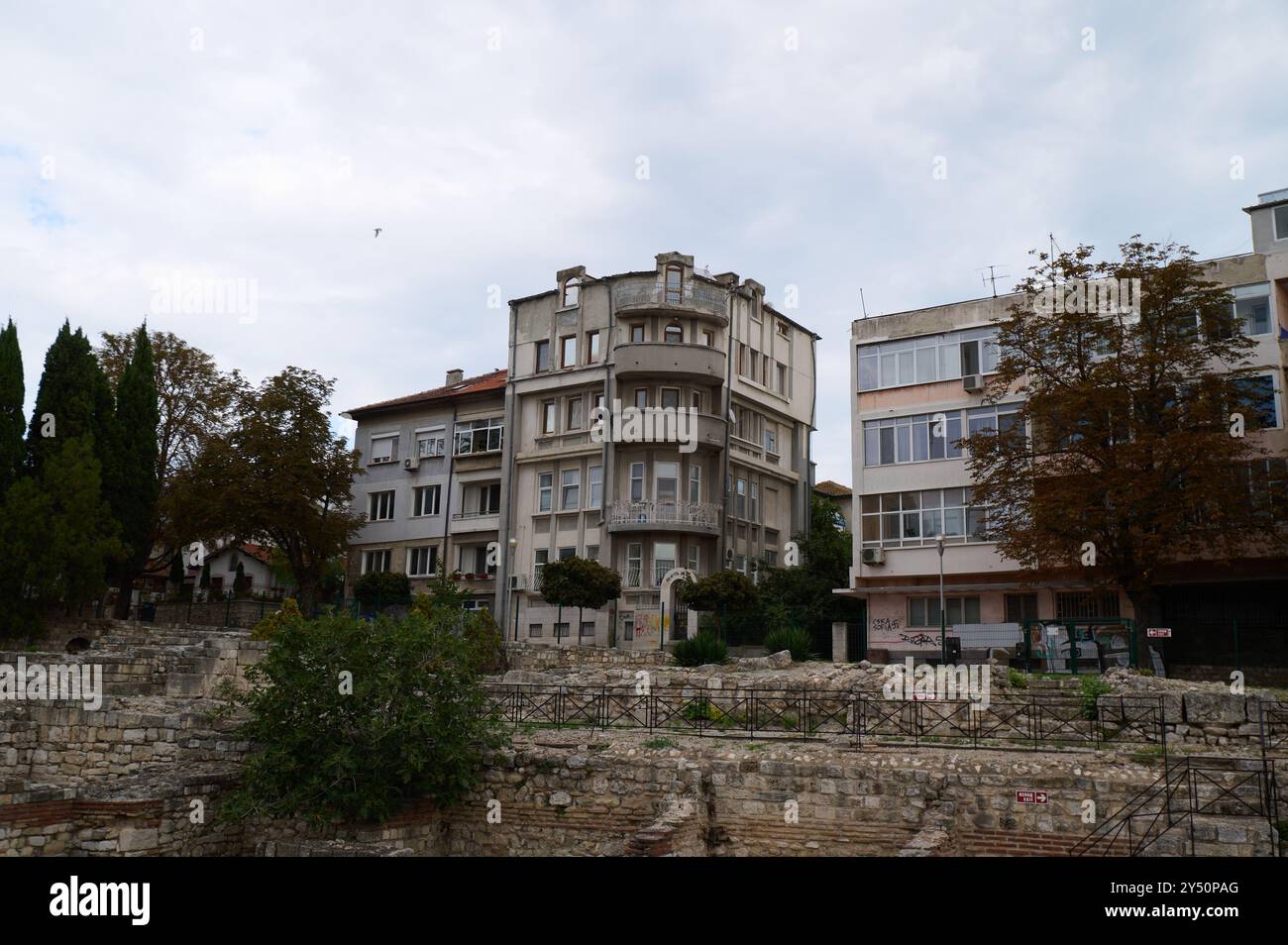 Historic architecture juxtaposed with modern buildings overlooking ...