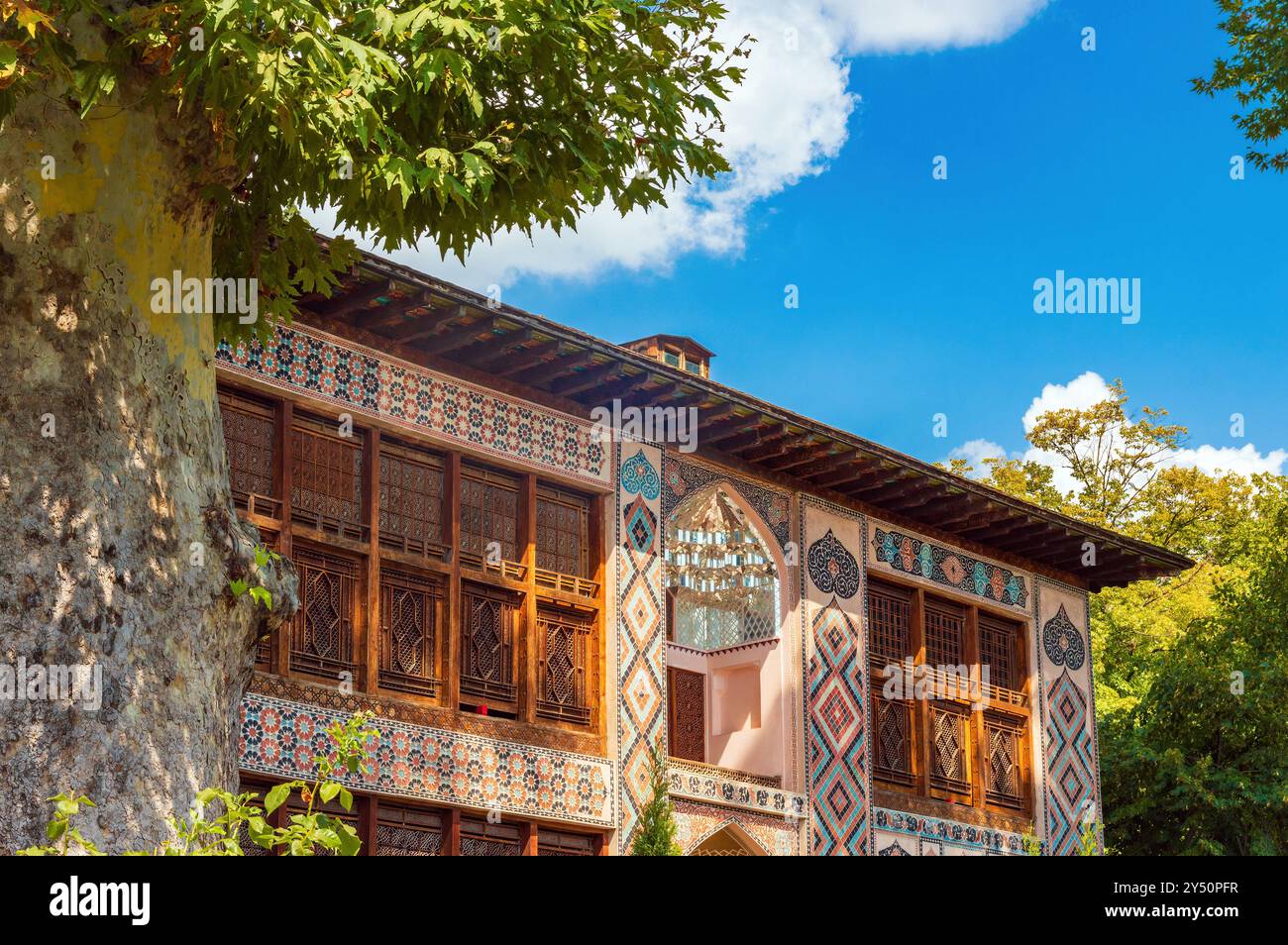 Palace of Shaki Khans in Shaki city Azerbaijan. Built in18th century ...