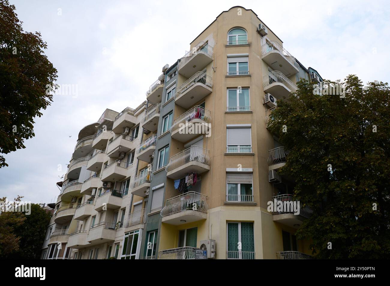 Residential architecture showcasing a modern multifamily building in an ...