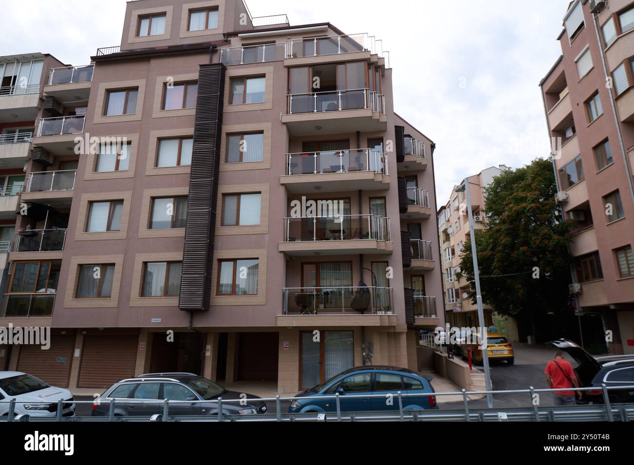 Modern residential architecture in an urban setting featuring multiple ...